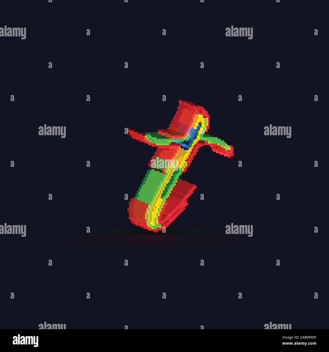 3D colorful character from a fontset, vector Stock Vector Image & Art ...