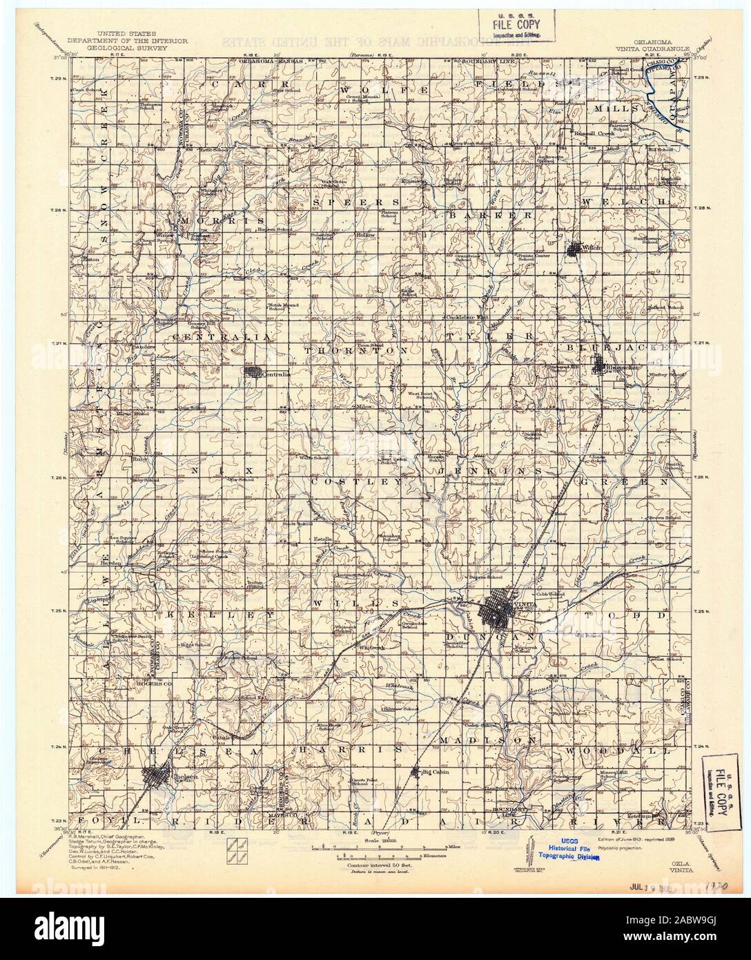 Map of vinita hi-res stock photography and images - Alamy