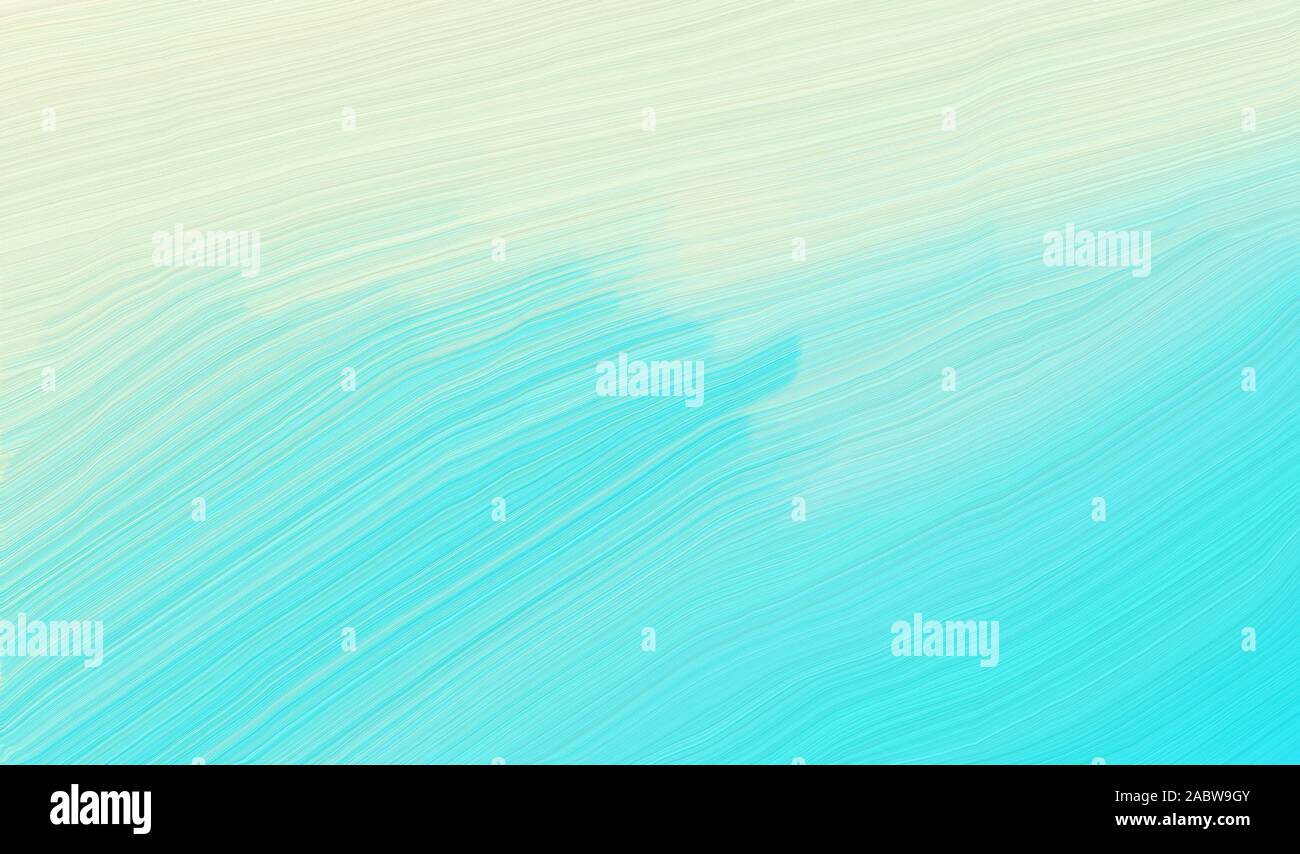 abstract waves illustration with aqua marine, beige and turquoise color ...