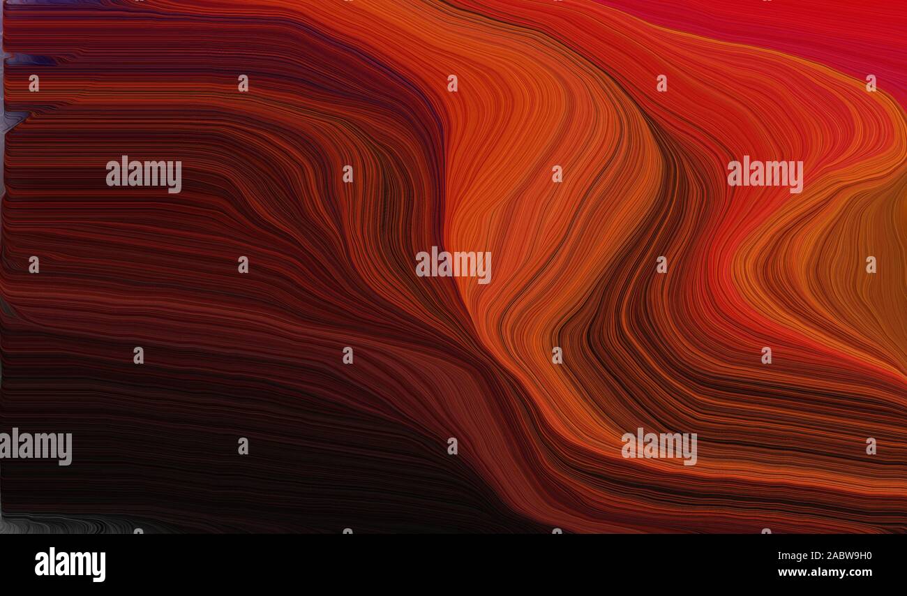 smooth swirl waves background design with very dark pink, firebrick and ...