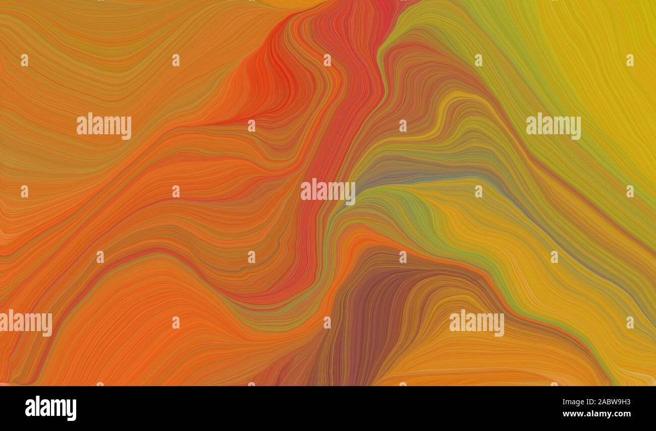 smooth swirl waves background illustration with coffee, golden rod and ...