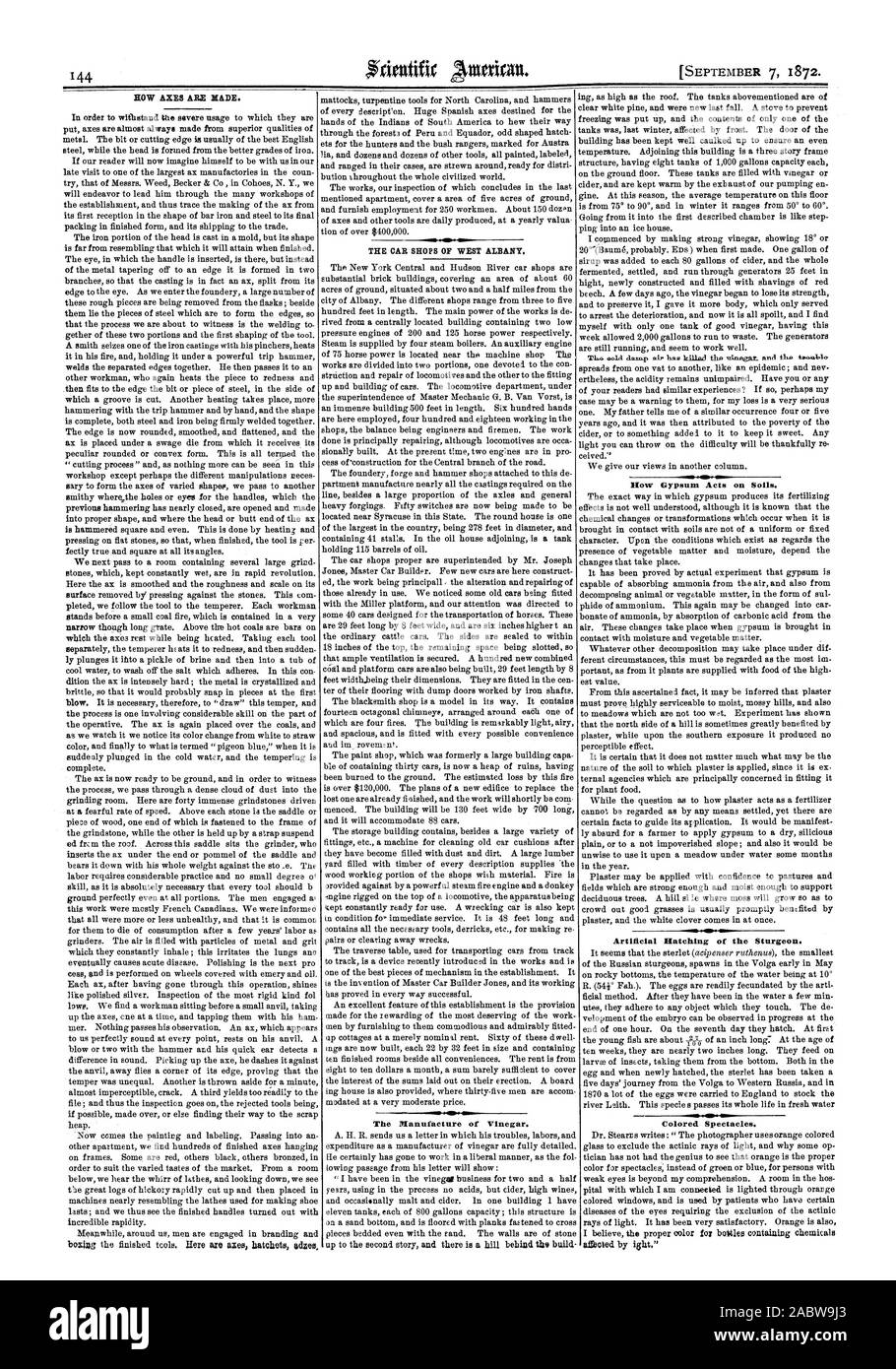 THE CAR SHOPS OF WEST ALBANY. The Manufacture of Vinegar. How Gypsum ...