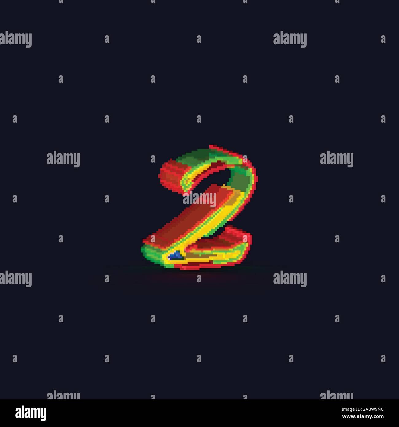 3D colorful character from a fontset, vector Stock Vector Image & Art ...