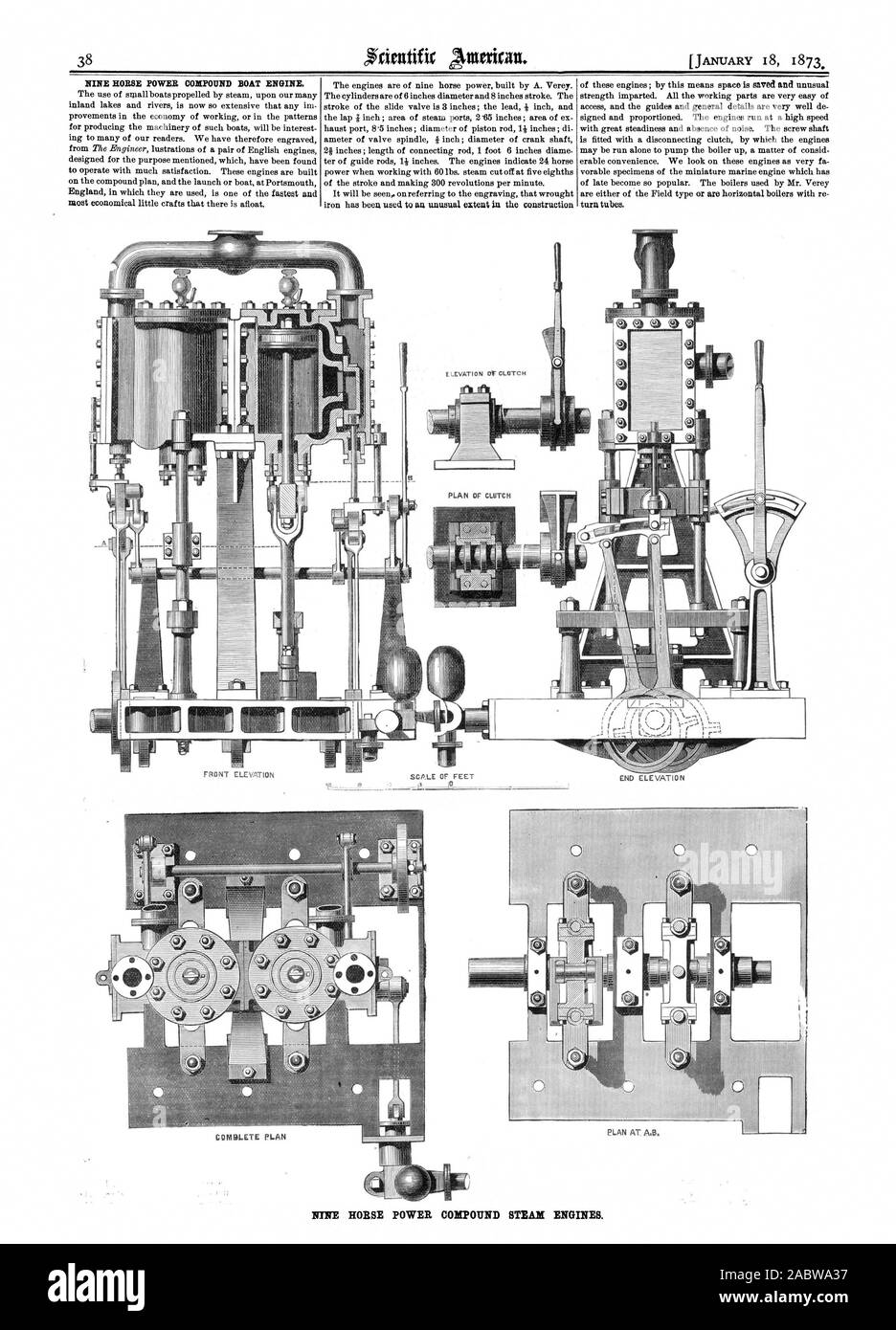 Bine horse power compound steam engines hi-res stock photography and ...