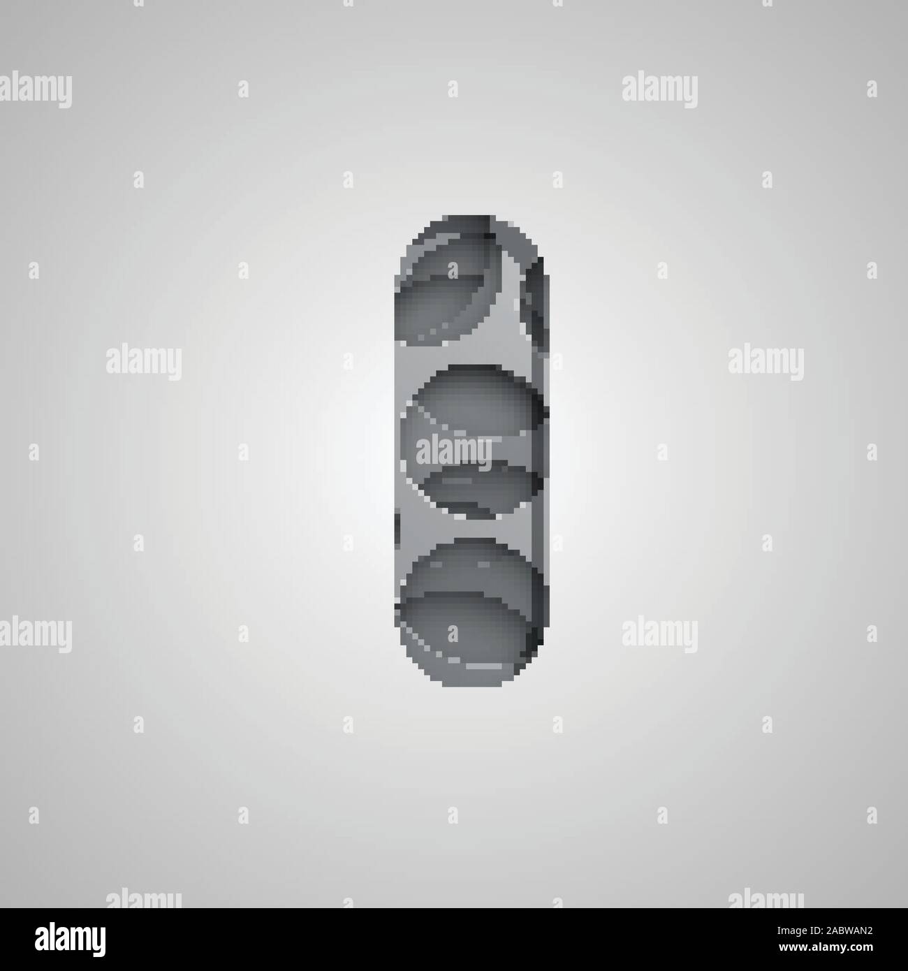 Layered 'hole' character from a fontset, vector Stock Vector Image ...