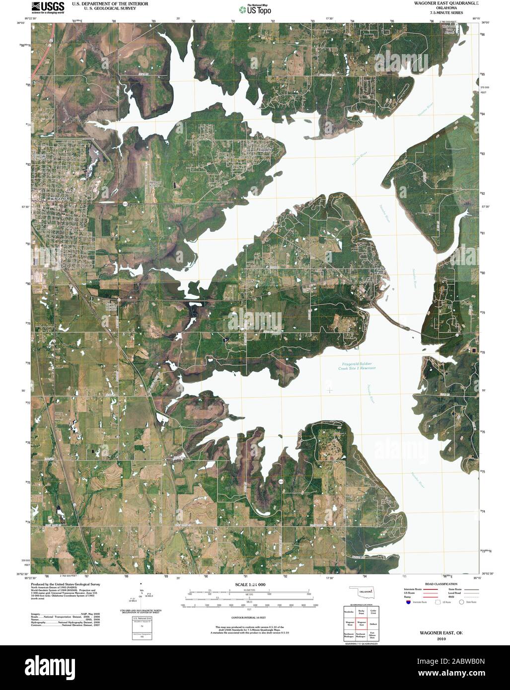 Map of wagoner oklahoma hi-res stock photography and images - Alamy