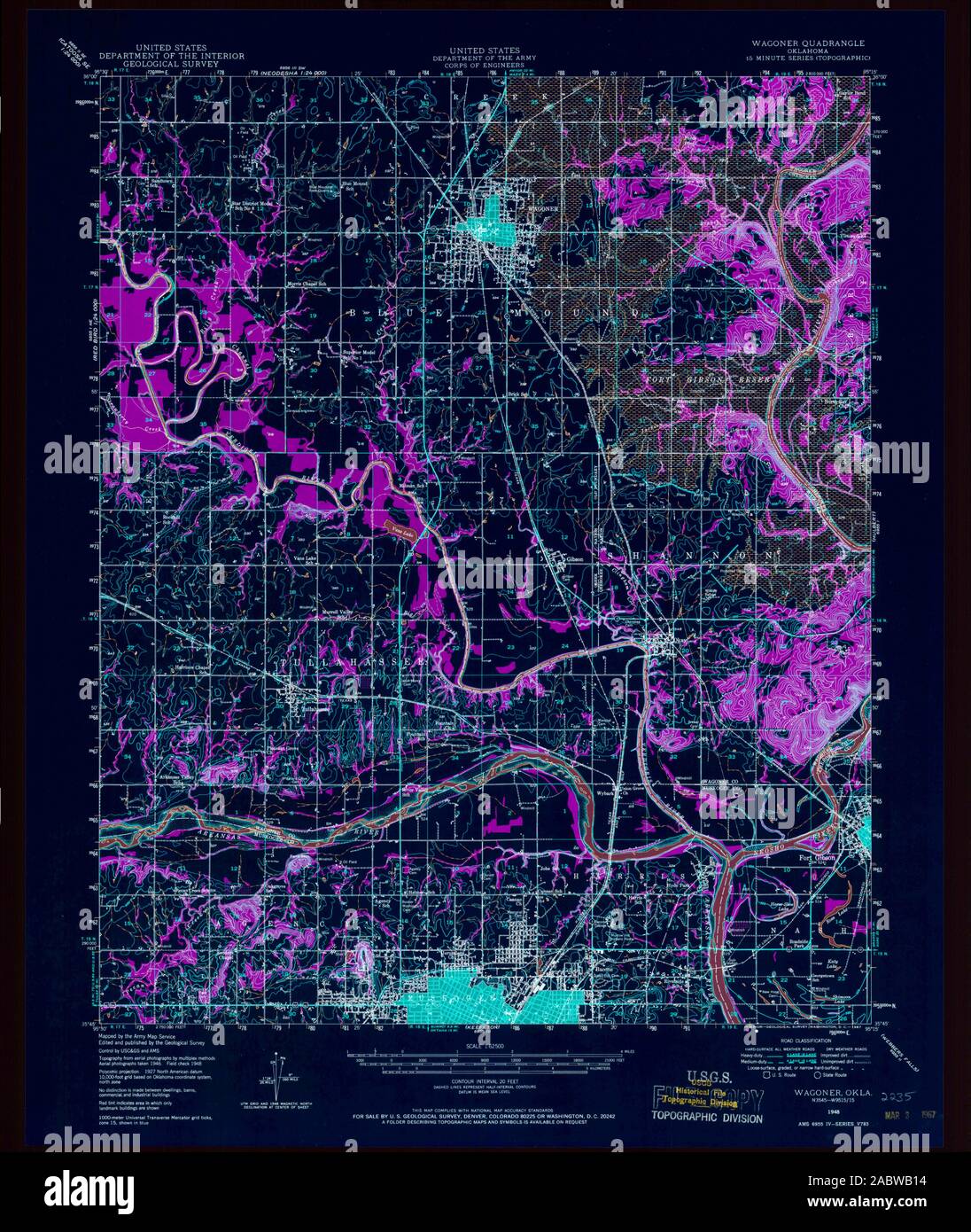 Map of wagoner hi-res stock photography and images - Alamy
