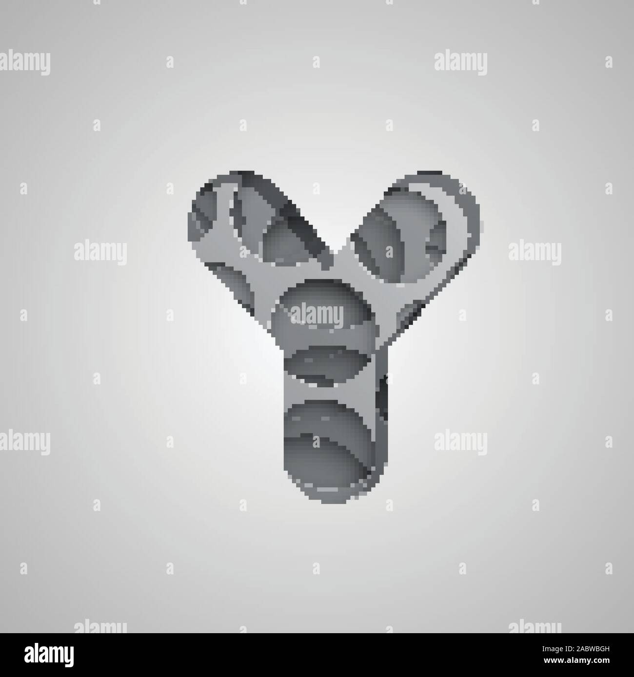 Layered 'hole' character from a fontset, vector Stock Vector Image ...
