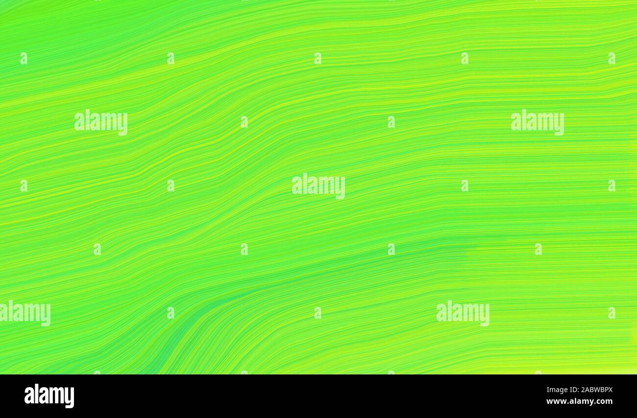 abstract waves illustration with moderate green, green yellow and lime ...