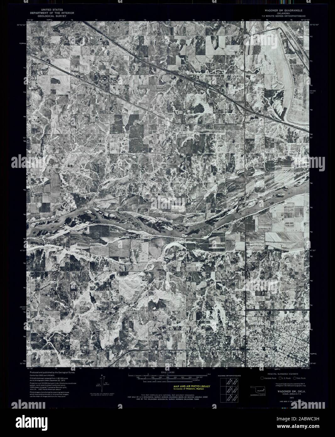 Map of wagoner oklahoma hi-res stock photography and images - Alamy