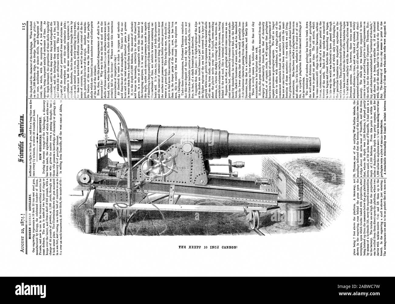 AUGUST 22 1874.1 MODERN GERMAN ARTILLERY. NEW GEOLOGICAL DISCOVERY ...