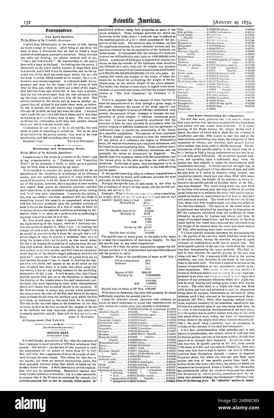 CC The Ant's Instinct. Hardening and Tempering Tools. Cast ...