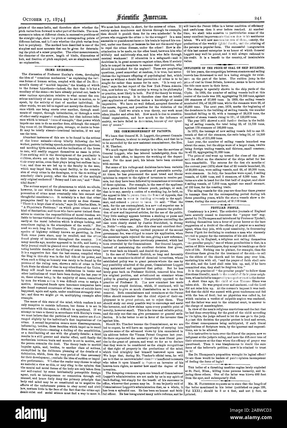 1874 10 17 hi-res stock photography and images - Alamy