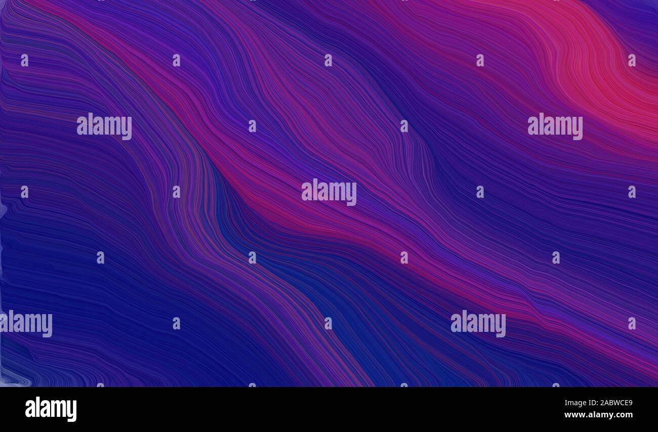 abstract waves illustration with midnight blue, medium violet red and ...