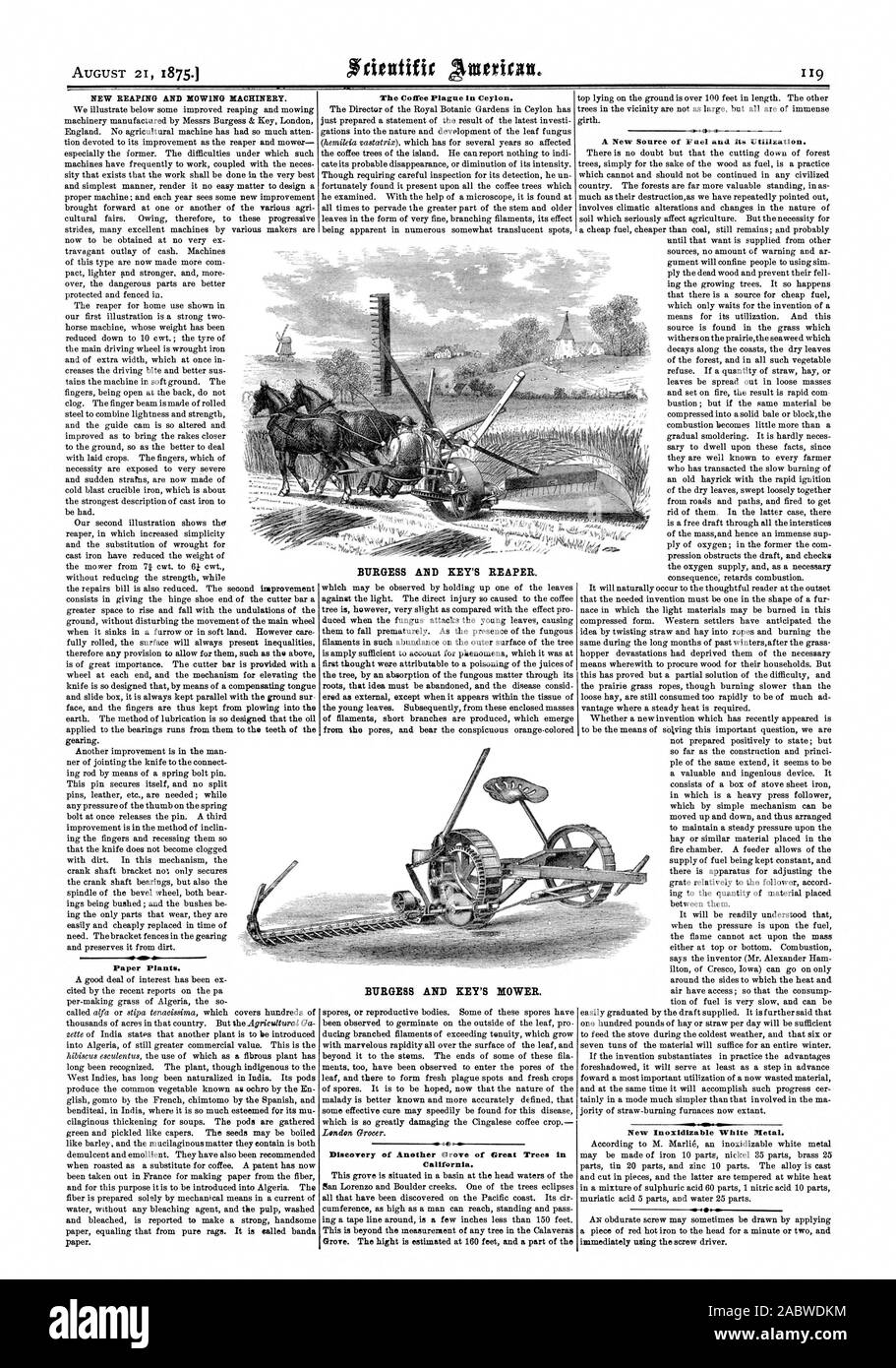 204 august 21 1875 1 cientific 9 new reaping hi-res stock photography ...