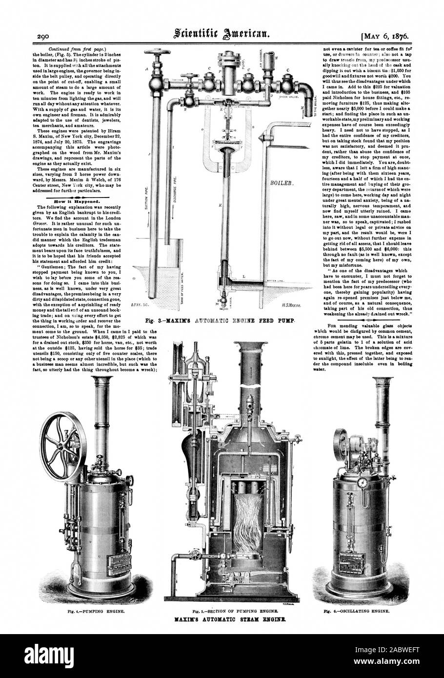 Steam engine patented Black and White Stock Photos & Images - Alamy