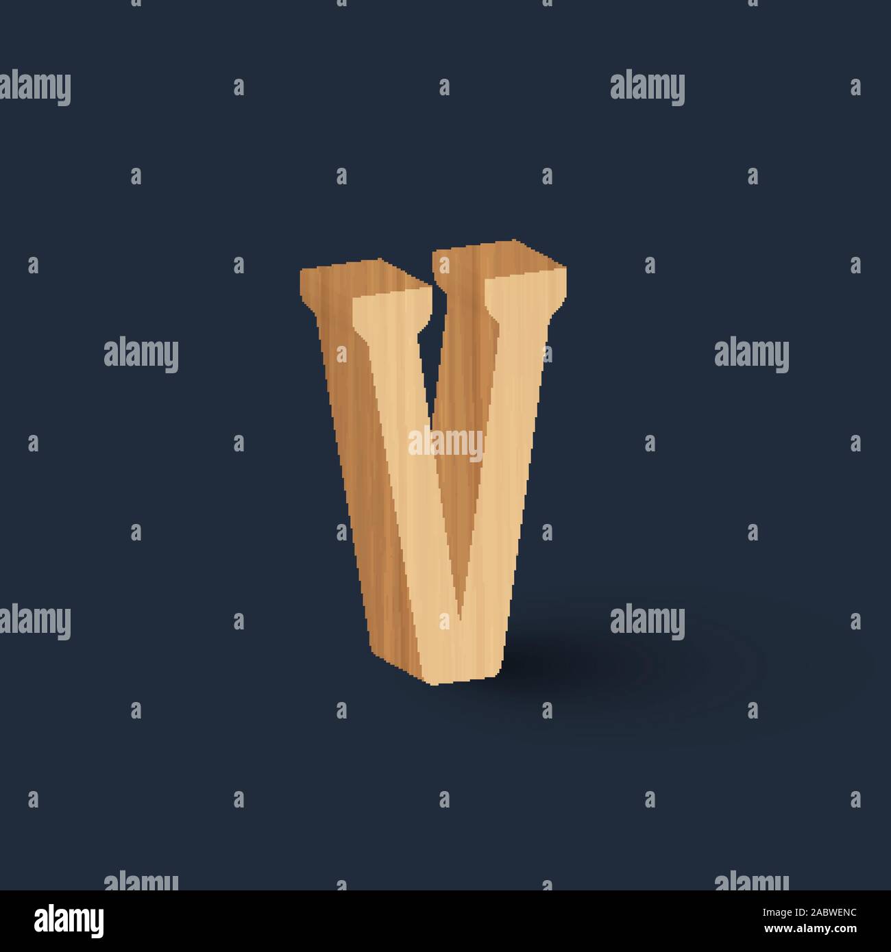 3D wood font character, vector Stock Vector Image & Art - Alamy