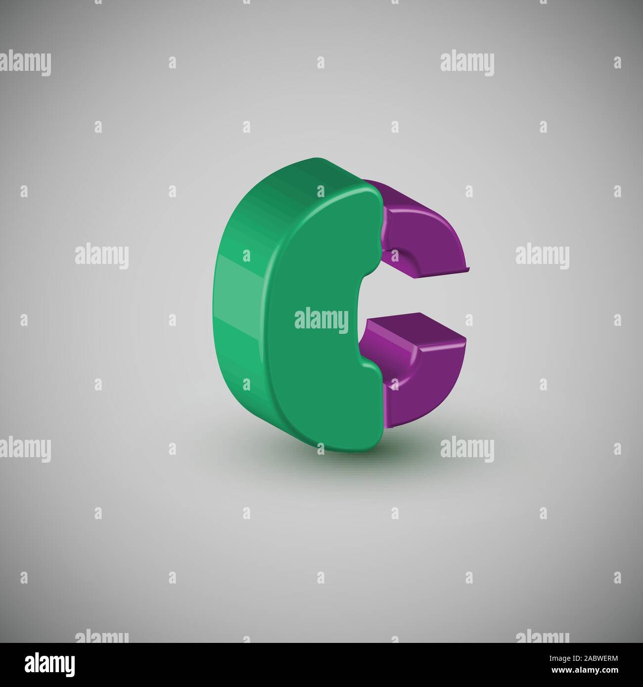 3D colorful character from a typeset, vector Stock Vector Image & Art ...