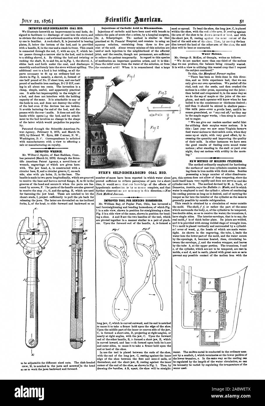 Injections of Carbolic Acid in Rheumatism. BYRN'S SELF-DISCHARGING COAL ...