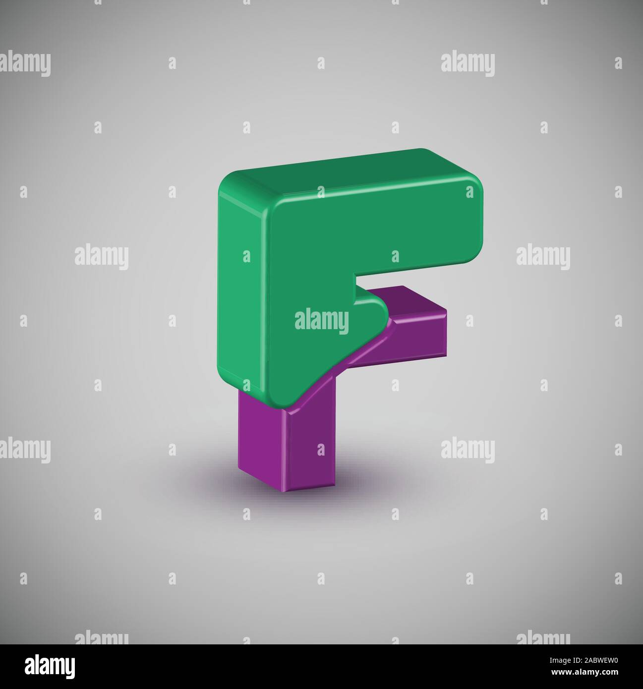 3D colorful character from a typeset, vector Stock Vector Image & Art ...