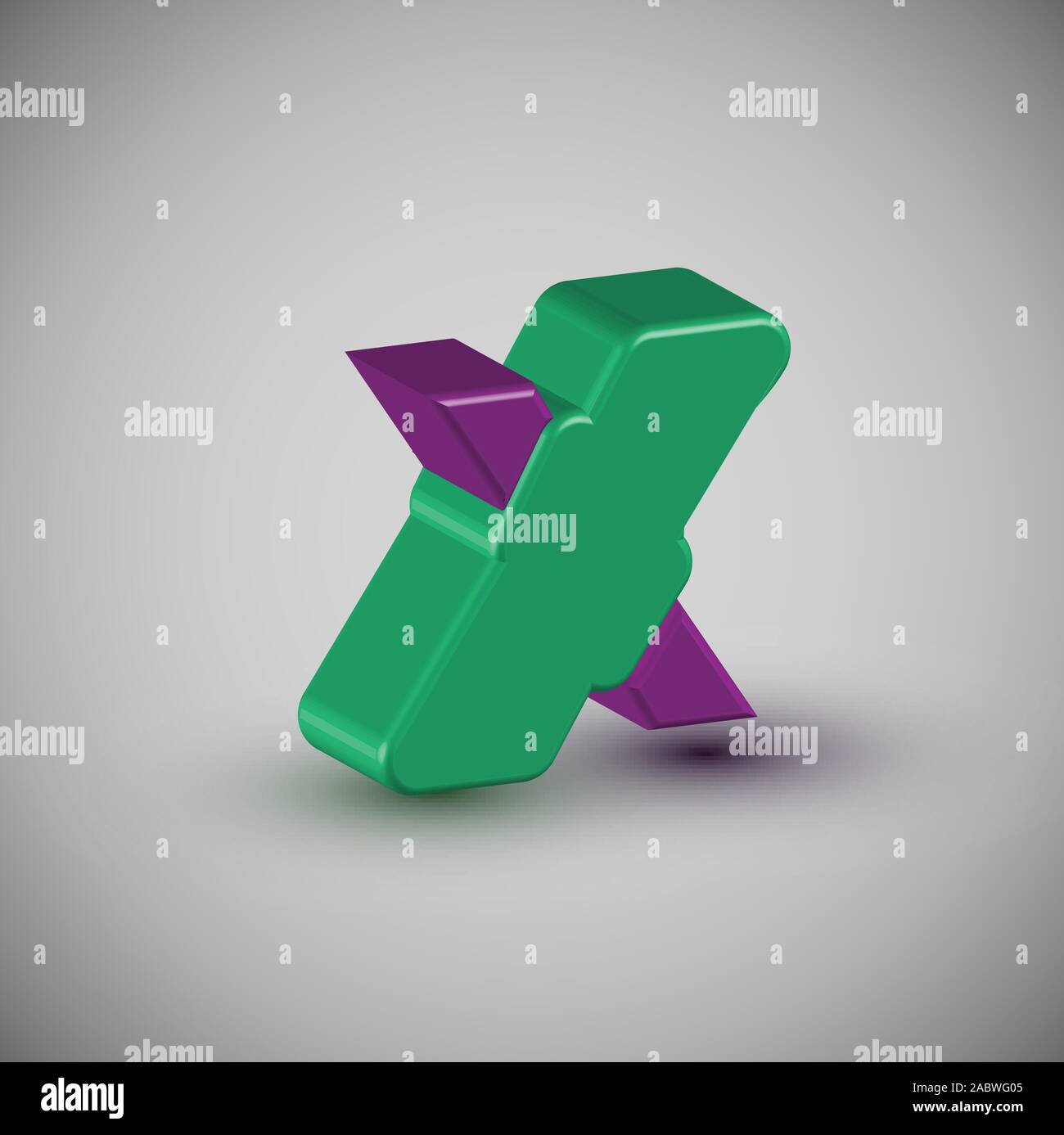 3D colorful character from a typeset, vector Stock Vector Image & Art ...