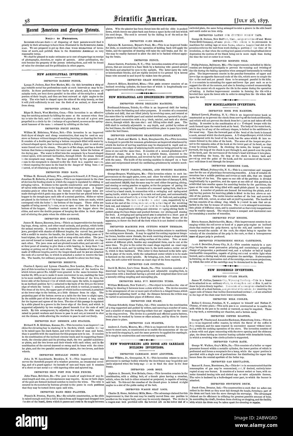 NEW AGRICULTURAL INVENTIONS. NEW MECHANICAL AND ENGINEERING INVENTIONS ...