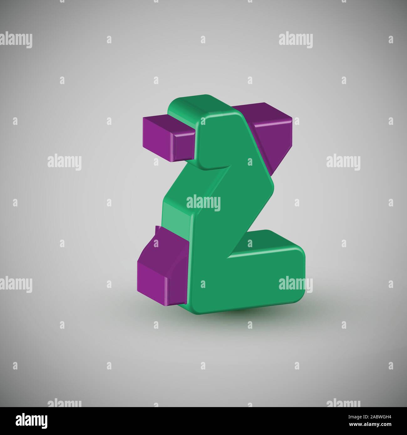 3D colorful character from a typeset, vector Stock Vector Image & Art ...