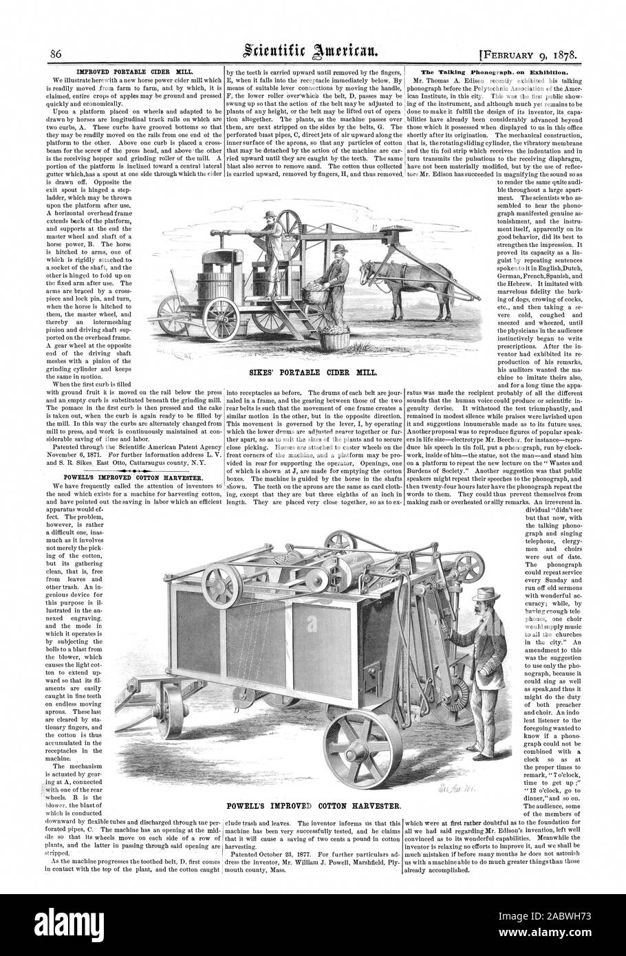 Powells improved cotton harvester hi-res stock photography and images ...