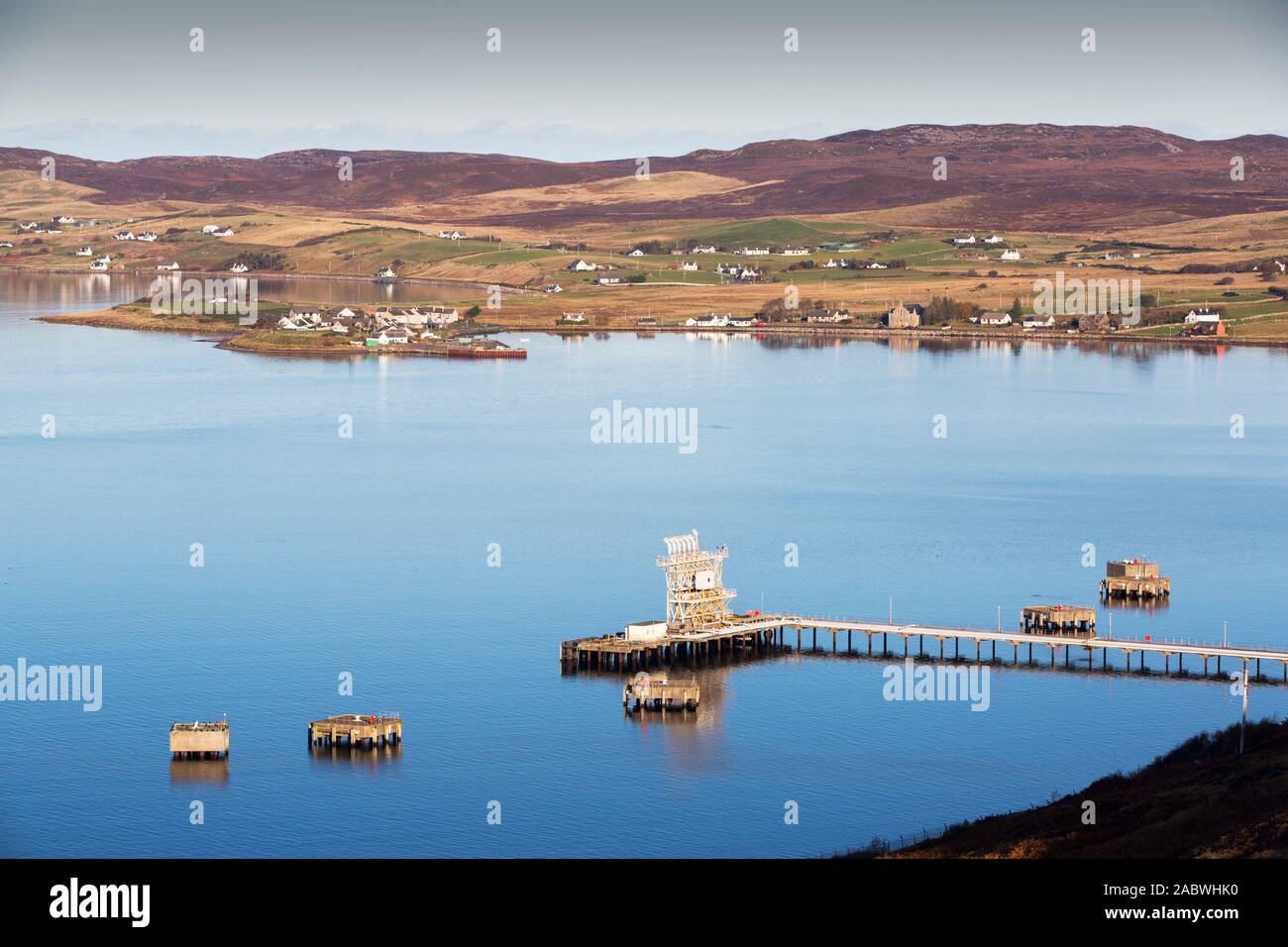 A navy re-fuelling station on Loch Ewe that was used to re-fuel the ...