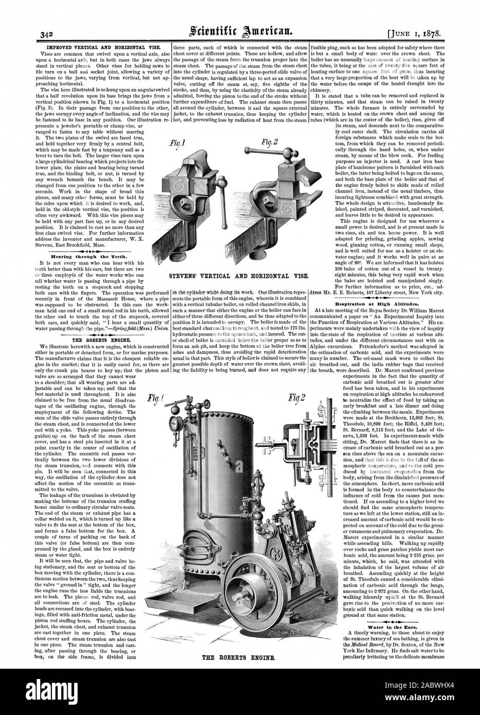 IMPROVED VERTICAL AND HORIZONTAL VISE. AI 4s O. Hearing through the ...