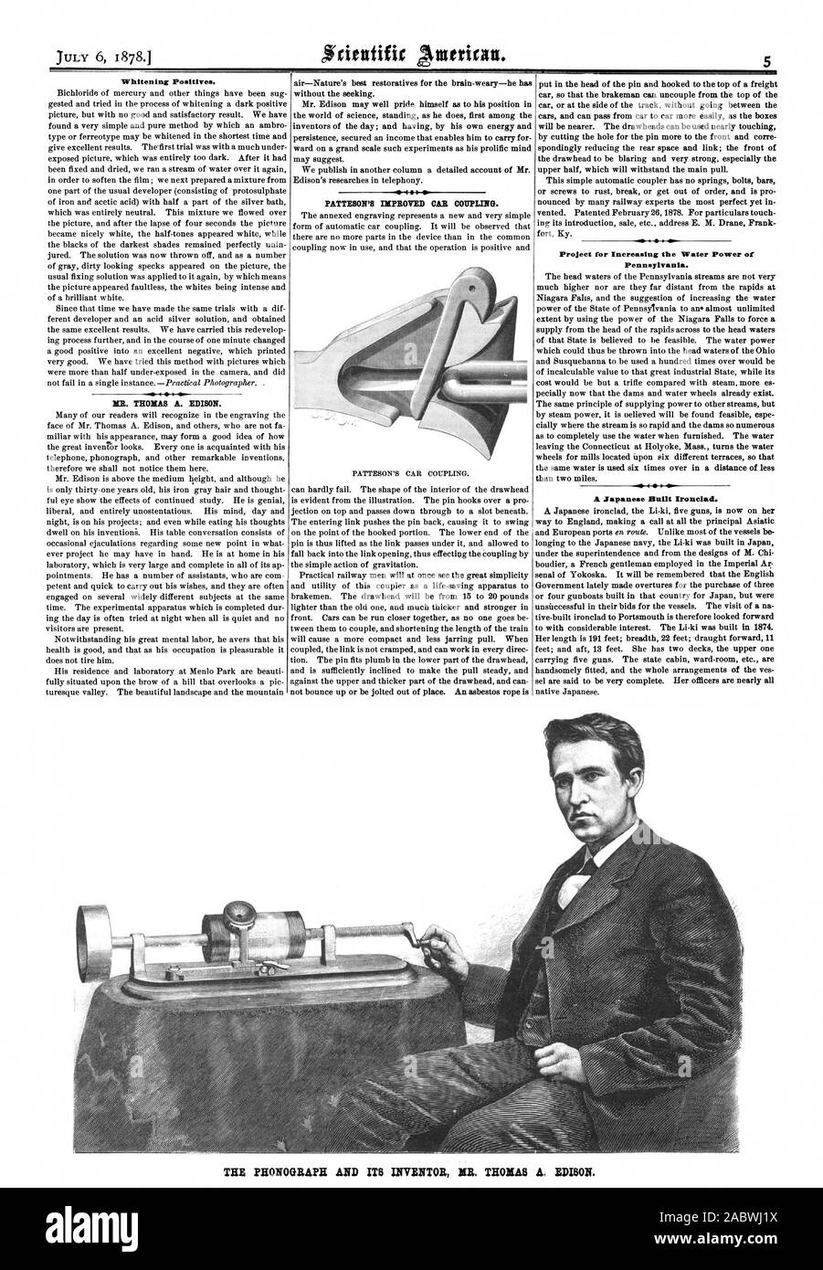 Thomas edison phonograph 1878 hi-res stock photography and images - Alamy