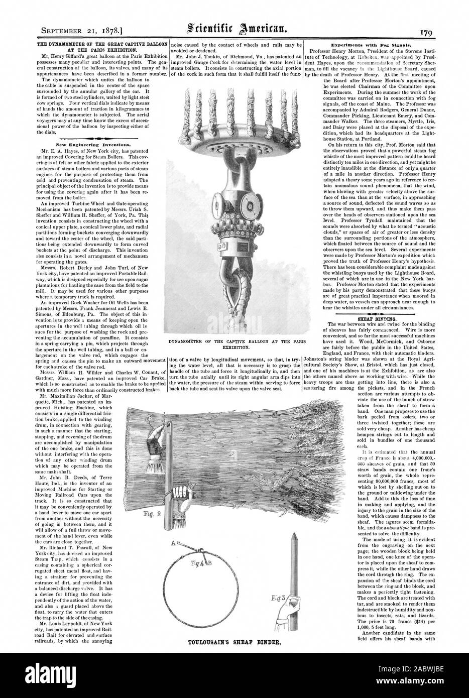 SEPTEMBER 2! 18781 THE DYNADIONETER OF THE GREAT CAPTIVE BALLOON AT THE ...