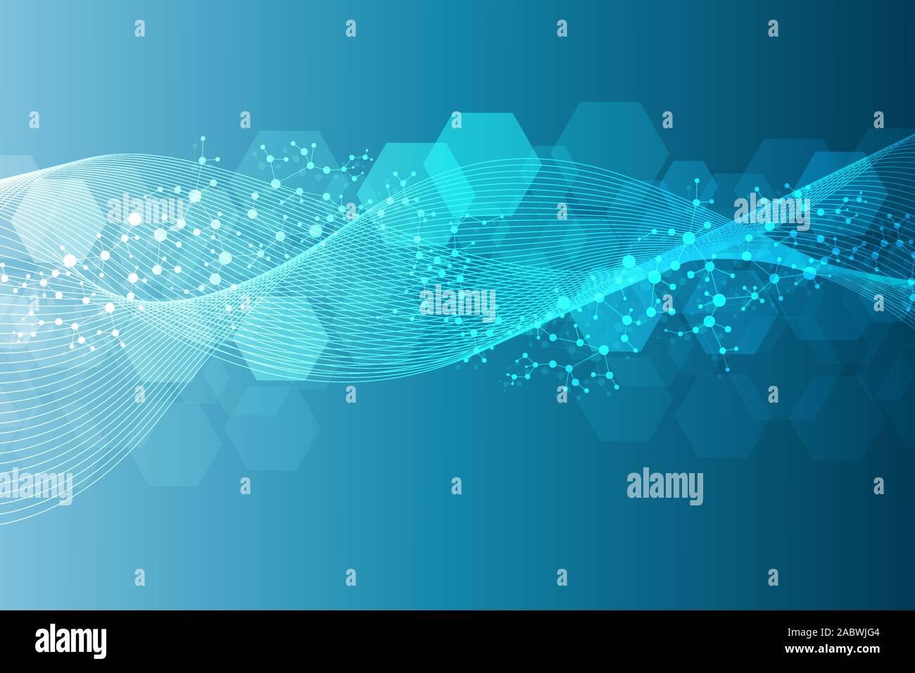 Abstract blue hexagon pattern. Technology hexagons structure or ...