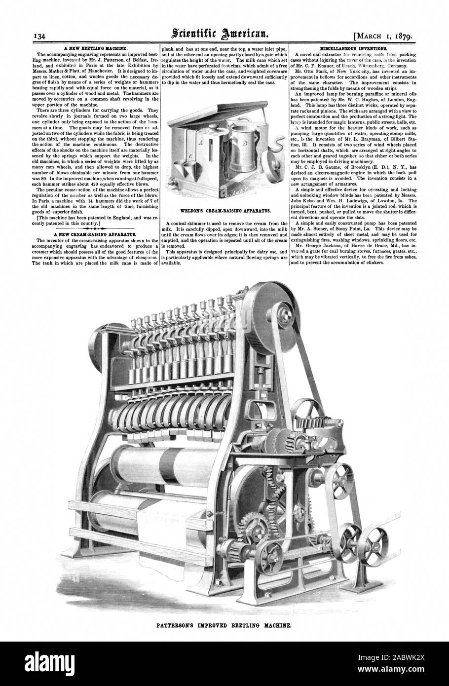 Beetling machine Black and White Stock Photos & Images - Alamy
