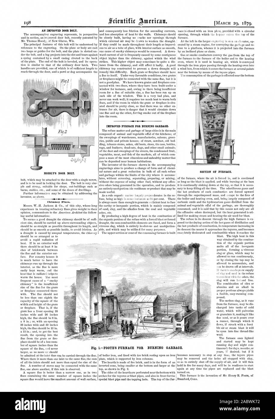 Improved furnace for burning garbage hi-res stock photography and ...