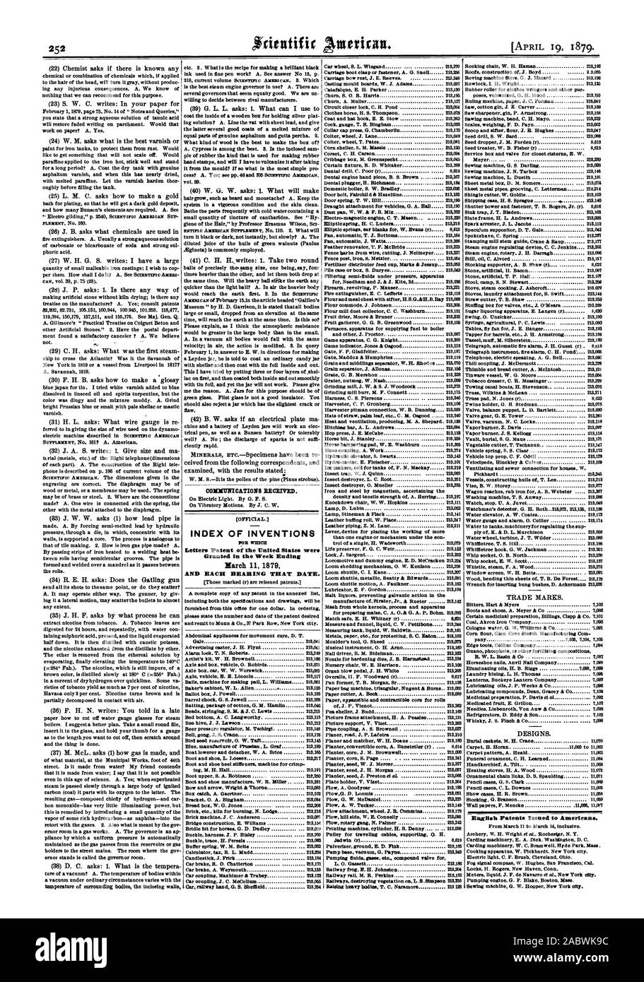 Inventions english patents issued hi-res stock photography and images ...