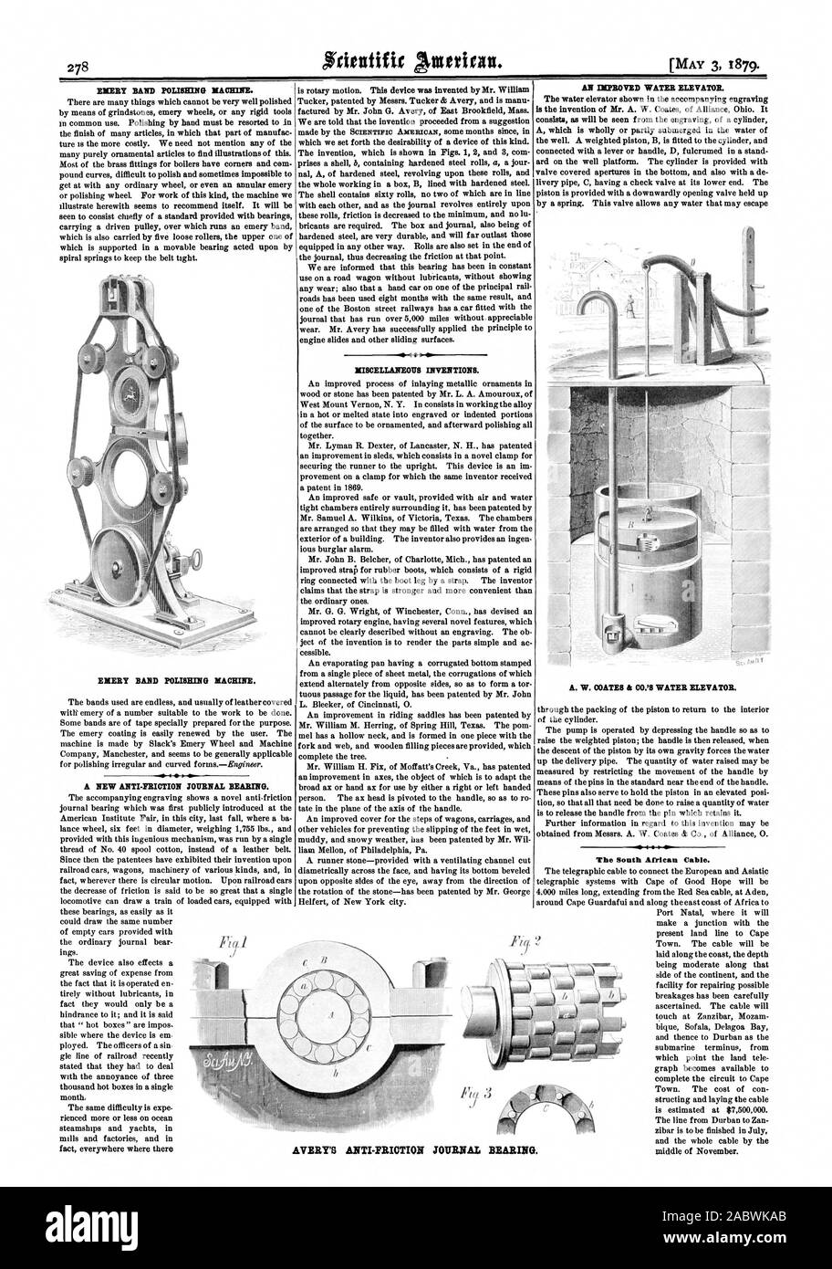 The South African Cable. AVERY'S ANTI-FRICTION JOURNAL BEARING ...