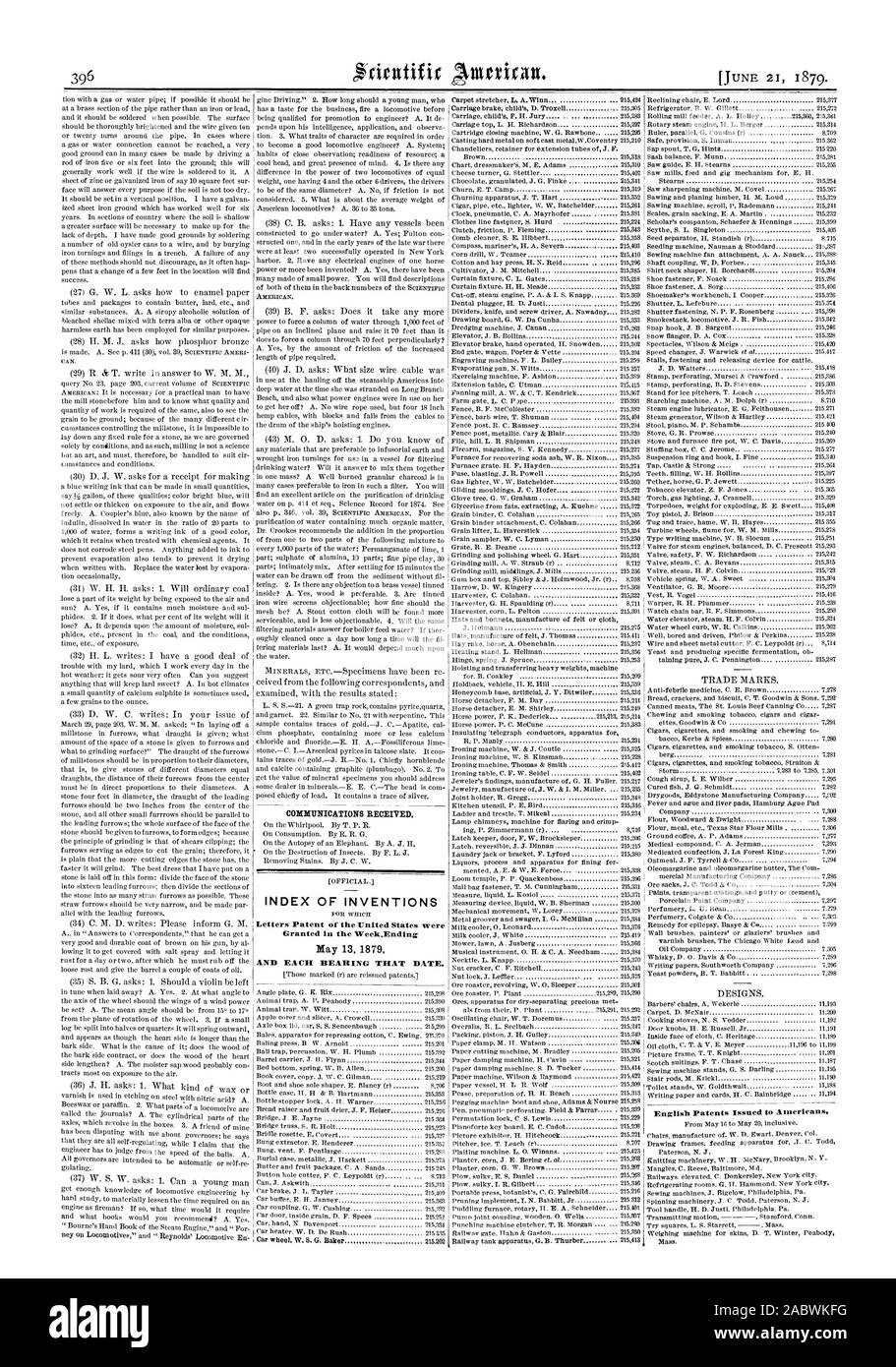 Inventions english patents issued hi-res stock photography and images ...