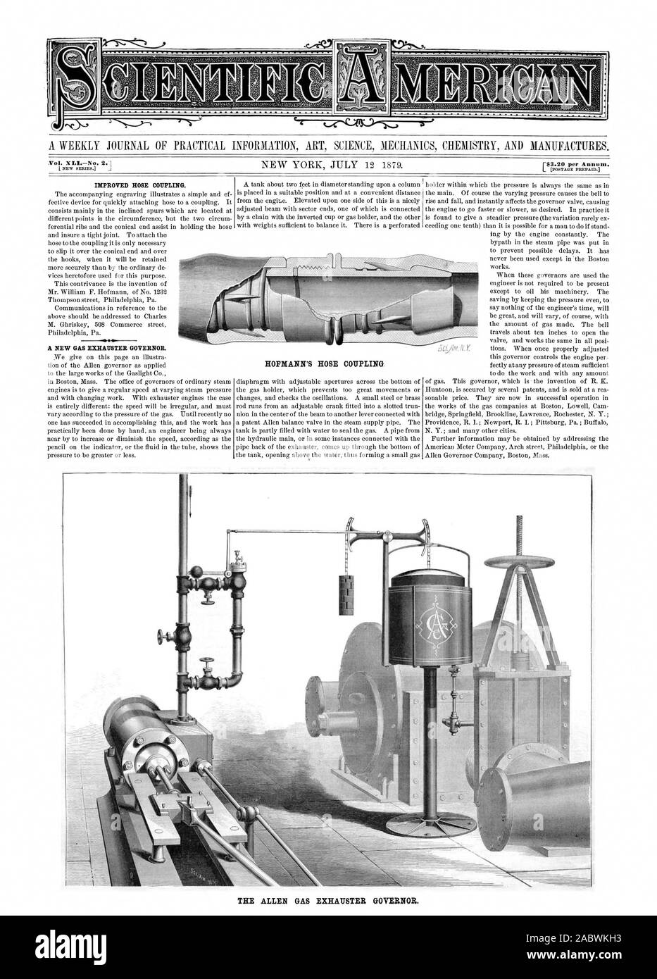 Allen gas exhauster governor hi-res stock photography and images - Alamy