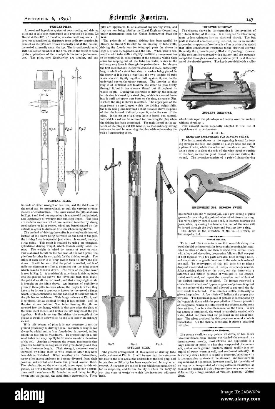 TUBULAR PILES. TUBULAR PILES. TUBULAR PILES. IMPROVED RHEOSTAT. BUTLER ...