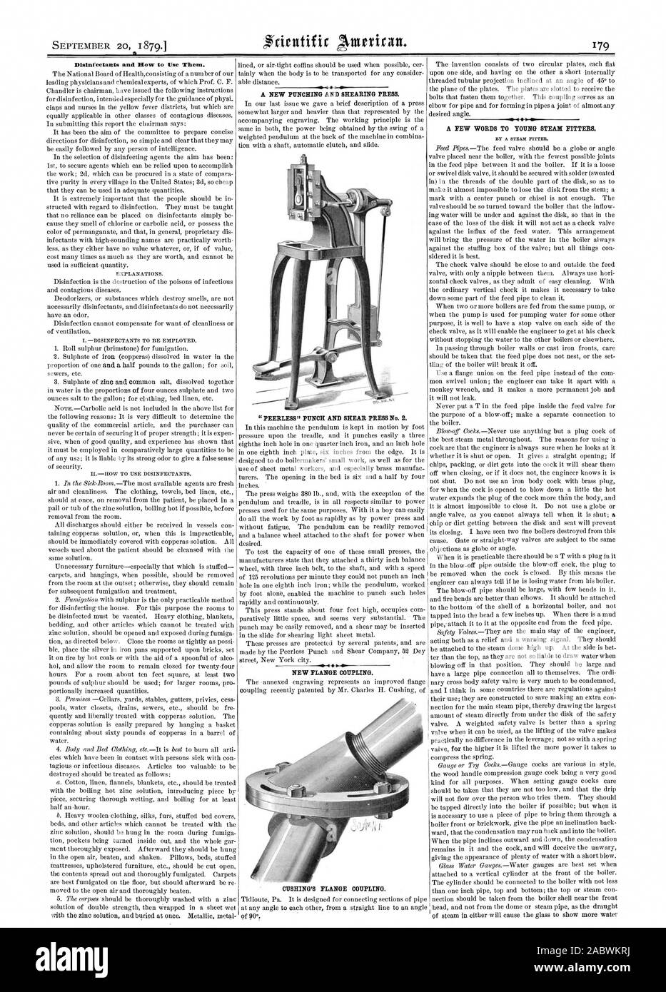 Disinfectants and How to Use Them. A NEW PUNCHING AND SHEARING PRESS ...
