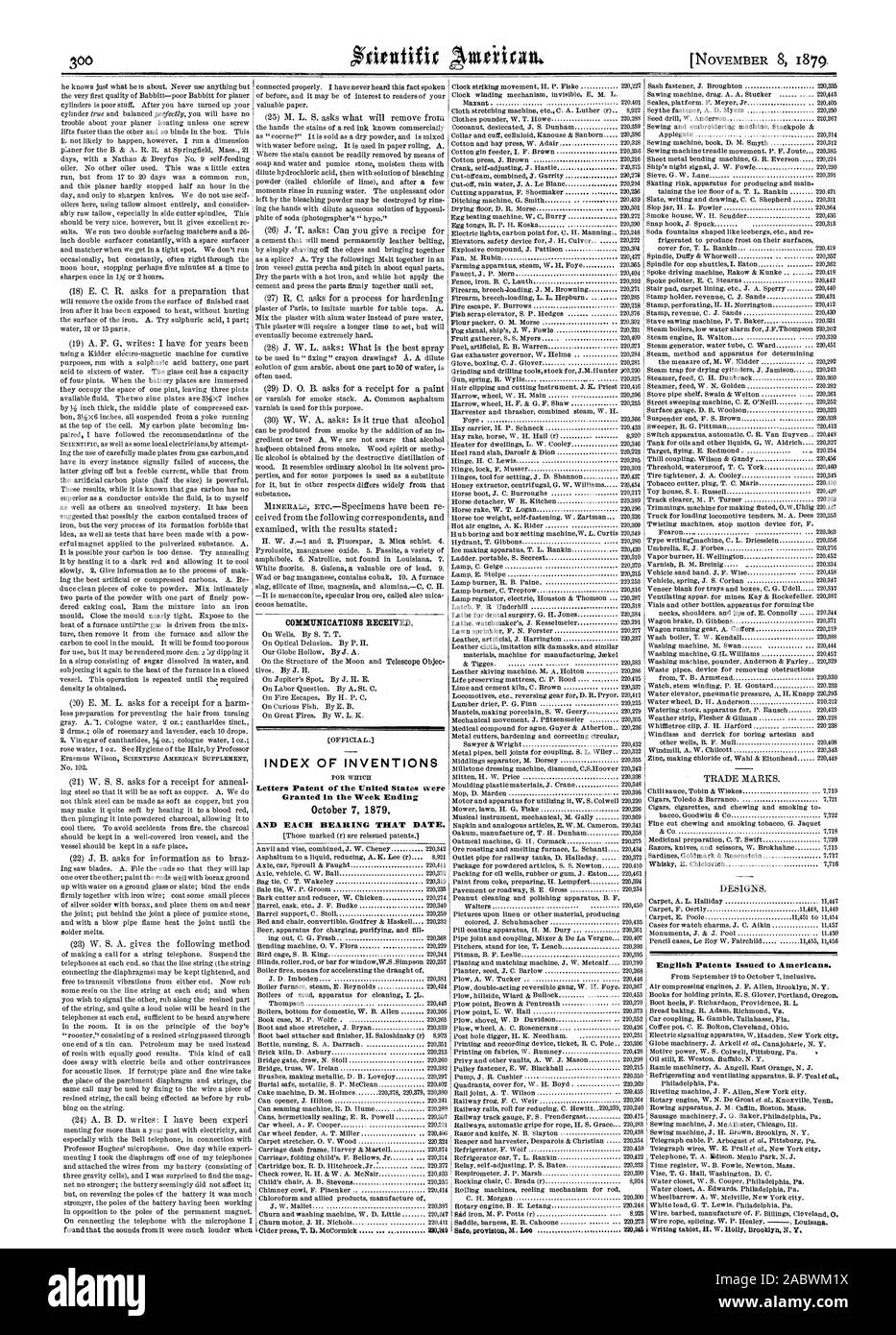 1879 11 08 hi-res stock photography and images - Alamy