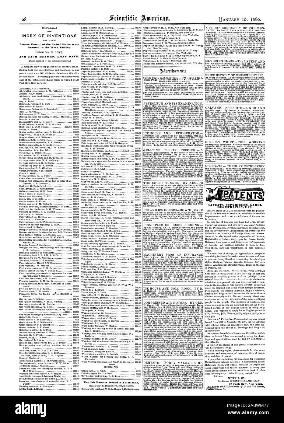 English patents issnedlo americans hi-res stock photography and images ...