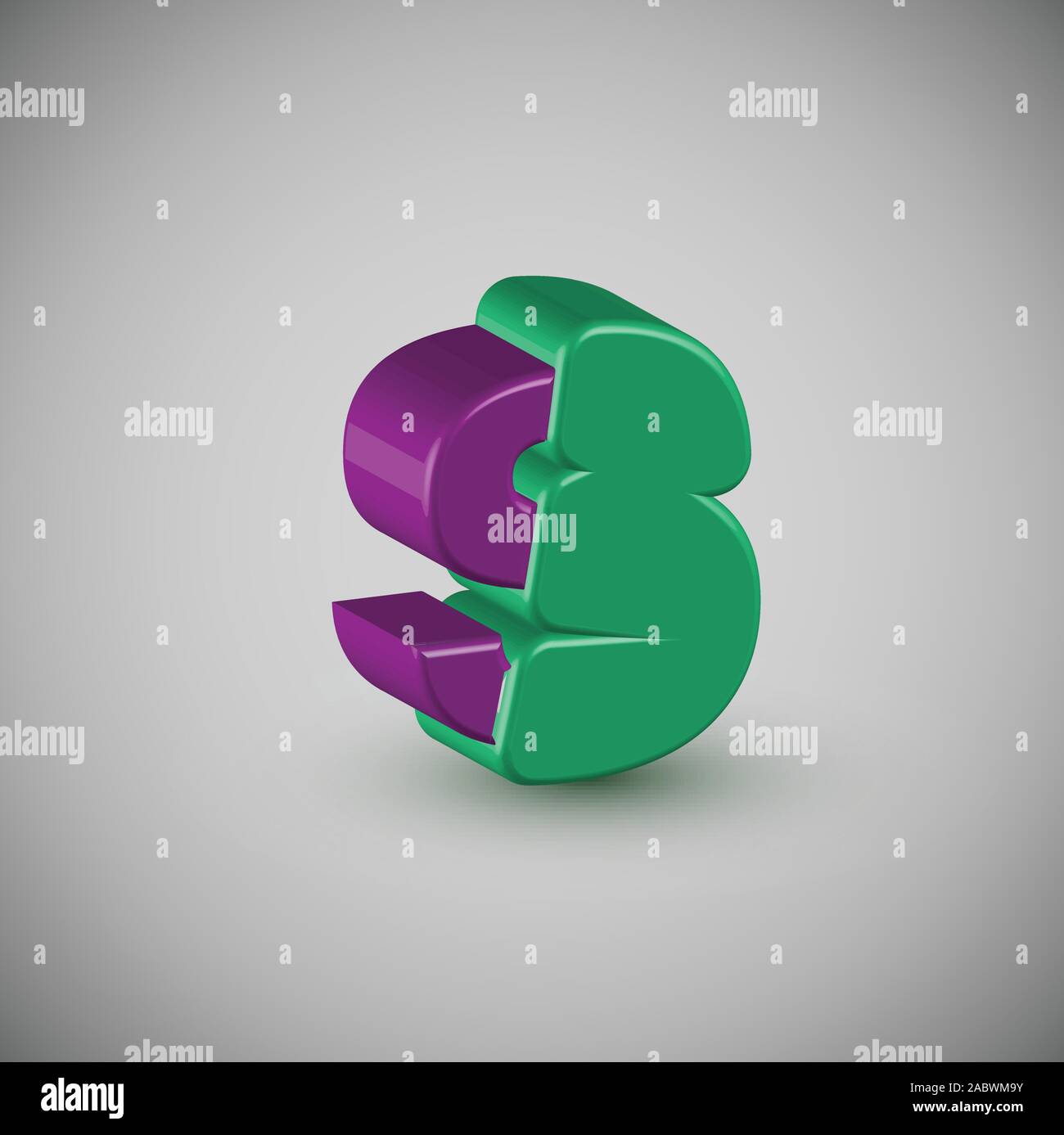 3D colorful character from a typeset, vector Stock Vector Image & Art ...
