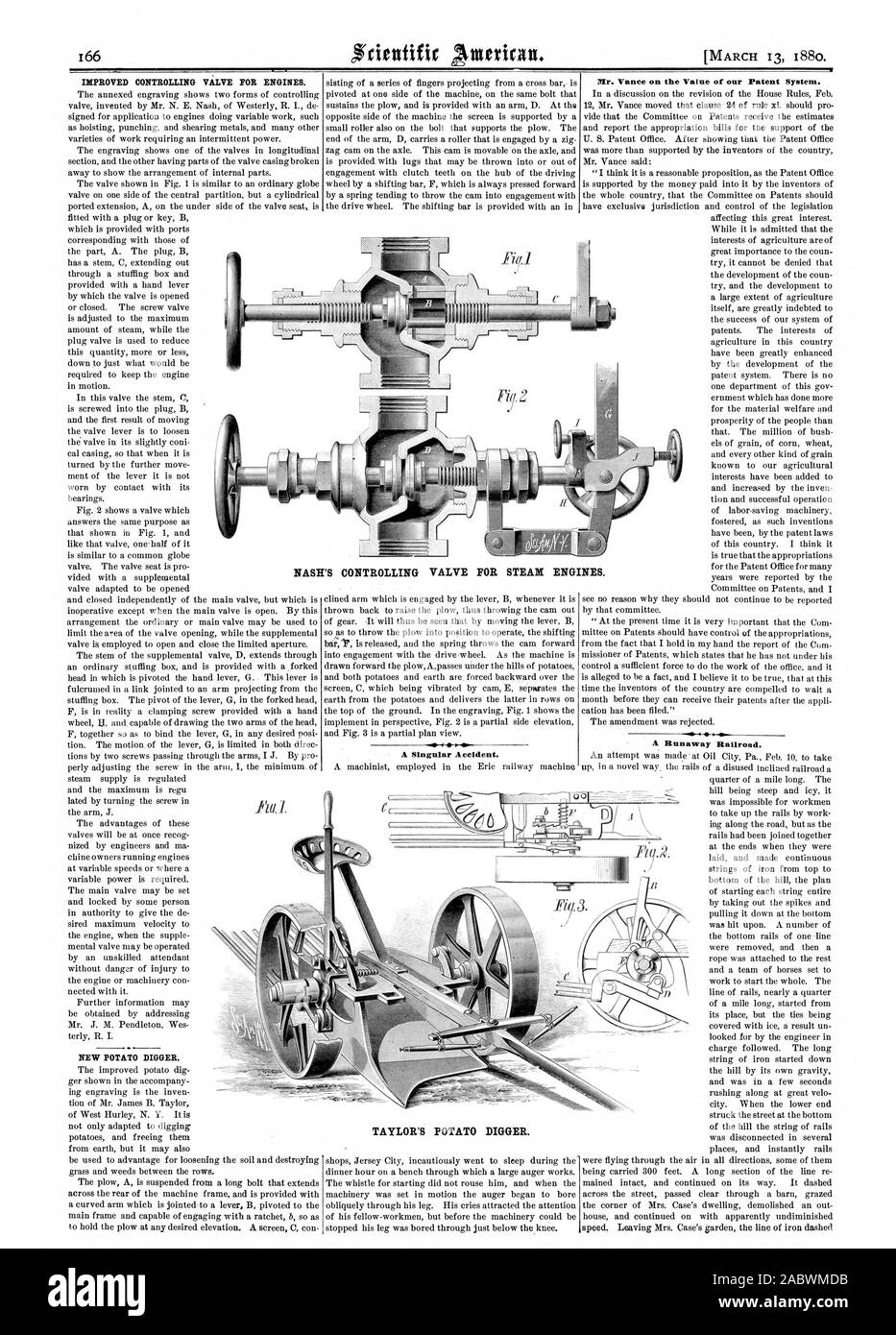 Nashs controlling valve for steam engines taylors potato digge Cut Out ...