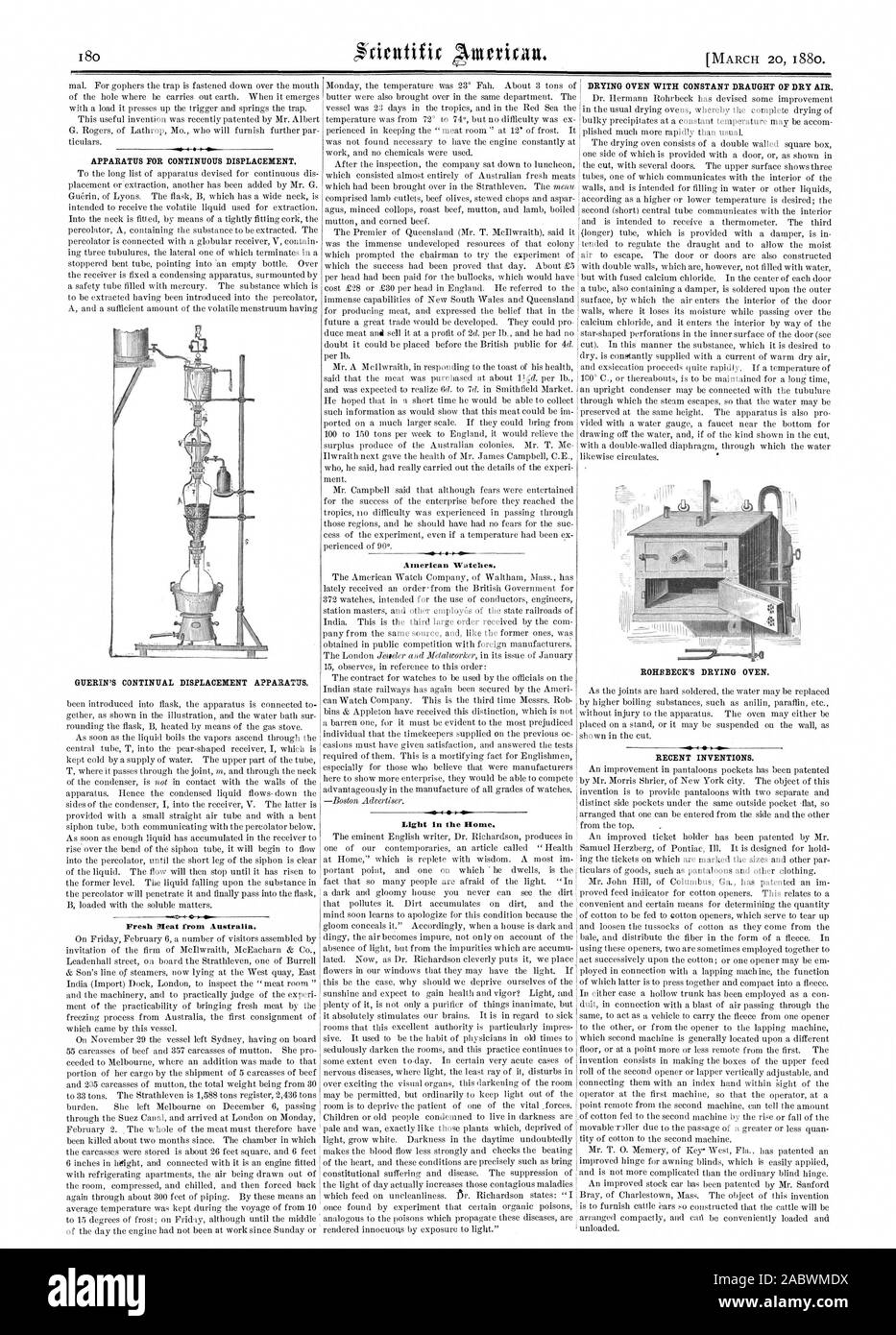 Guerins continual displacement apparatus fresh meat hi-res stock ...