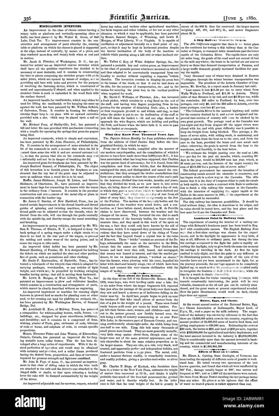 MISCELLANEOUS INVENTIONS. What they Knew Four Thousand Years Ago. More ...