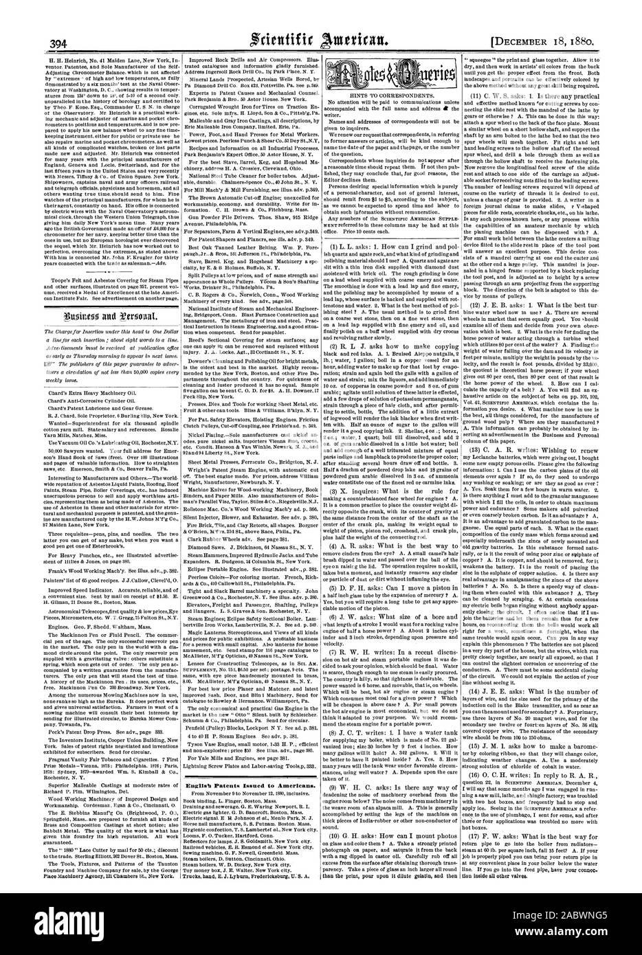 English patents issued hi-res stock photography and images - Alamy