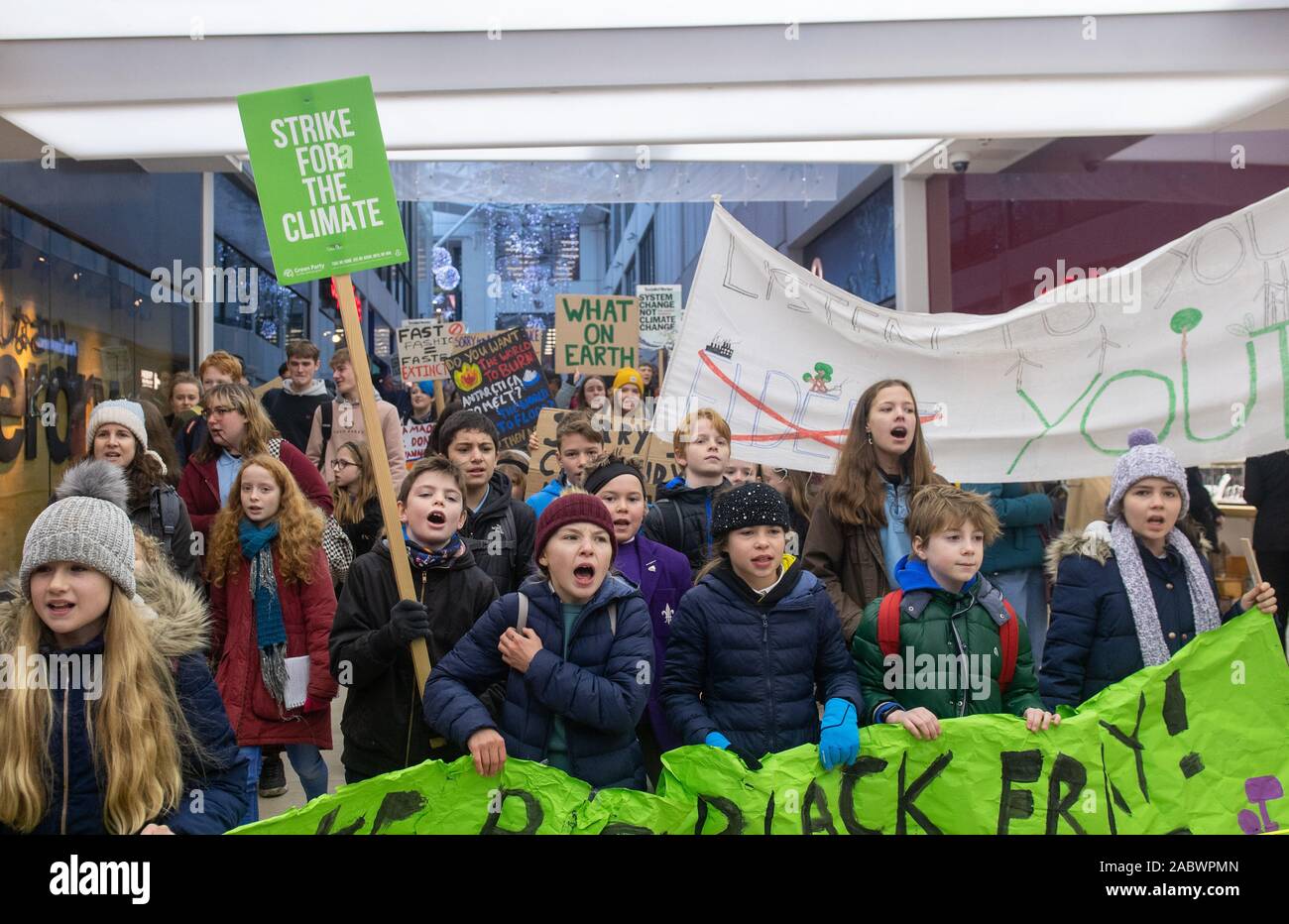 Children climate protest cambridge hi-res stock photography and images ...