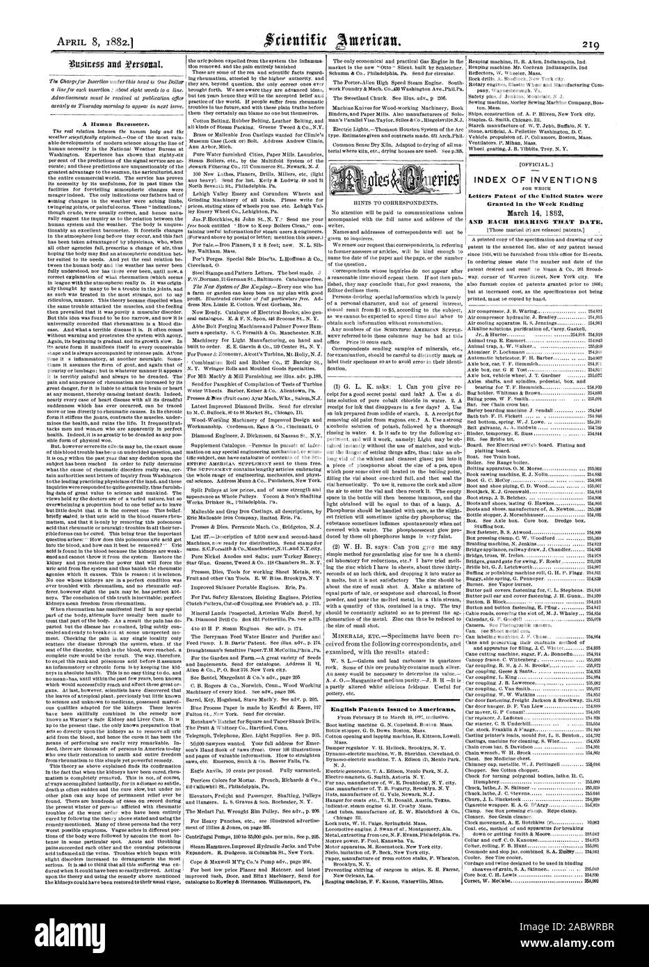 Each bearing that date english patents issued hi-res stock photography ...